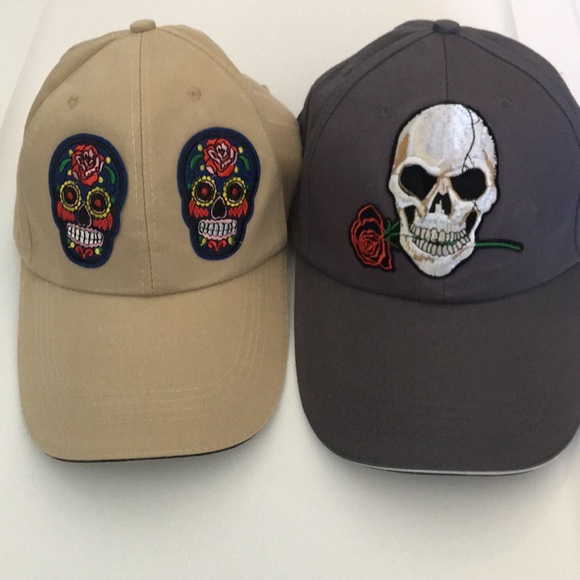 Accessories | Lot Of 2 Skull Hats | Poshmark